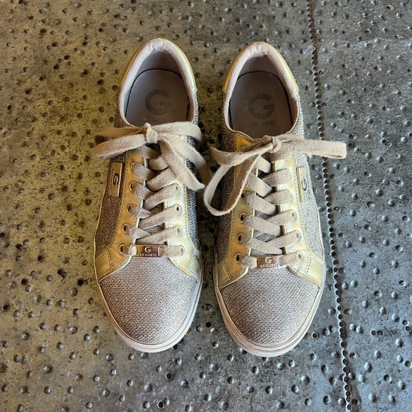 G by Guess | Shoes | G By Guess Gold Sparkle Tennis Shoe | Poshmark